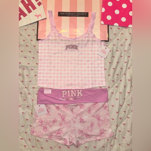 PINK Victoria's Secret | Tops | Loveshackfancy X Vs Pink Set Foldover ...